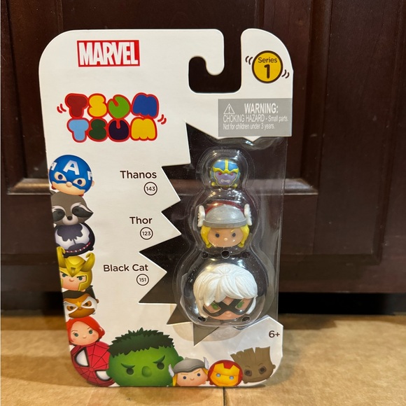 Marvel | Toys | Tsum Tsum Marvel Figures Thanos Thor And Black Cat ...